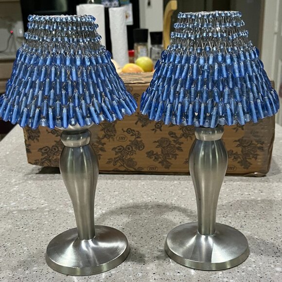 IHI | Art | Two Beautiful Indian Lamps Handmade From Stones And Iron ...